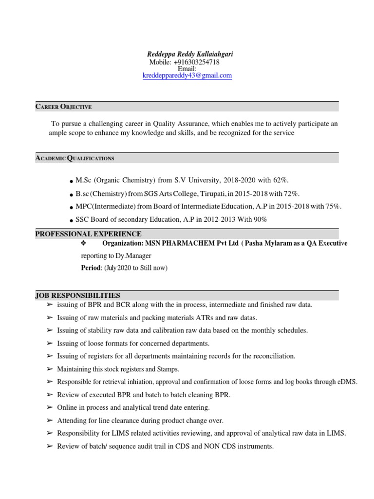 Reddy Resume | PDF Reddy Resume | PDF