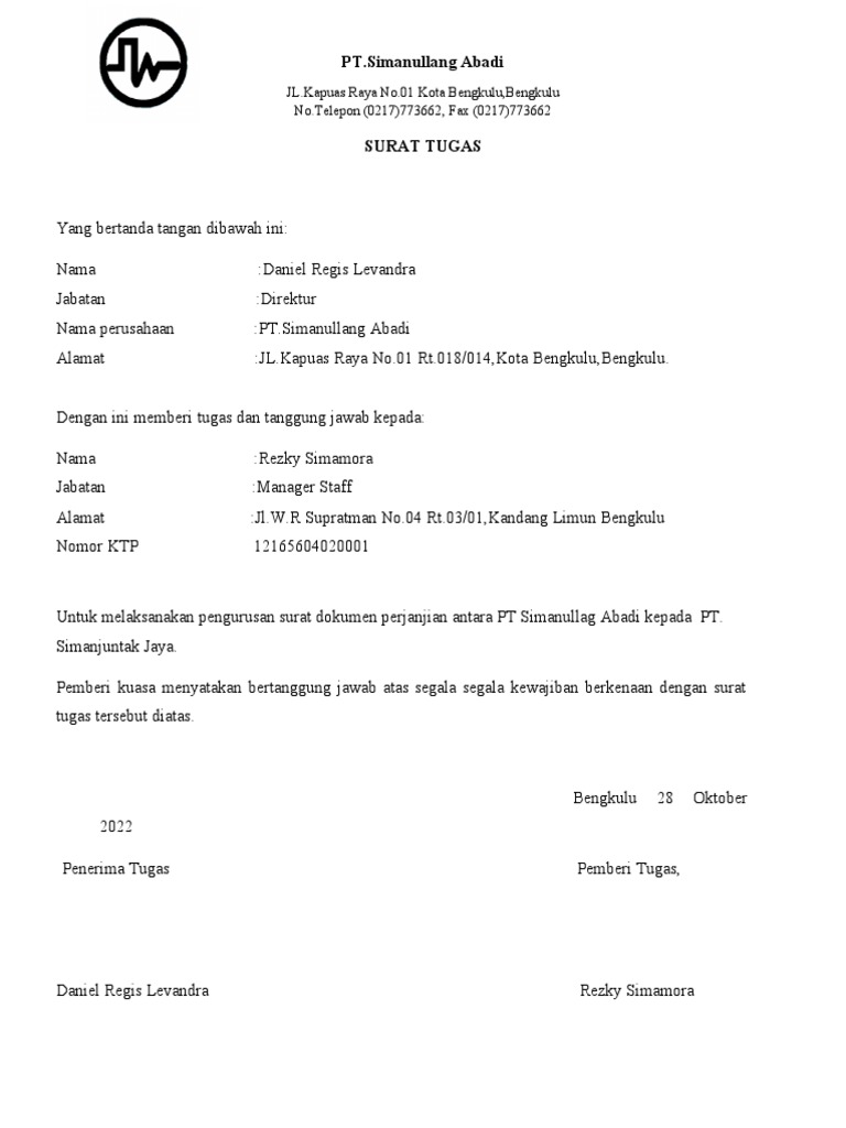 Surat Tugas | PDF