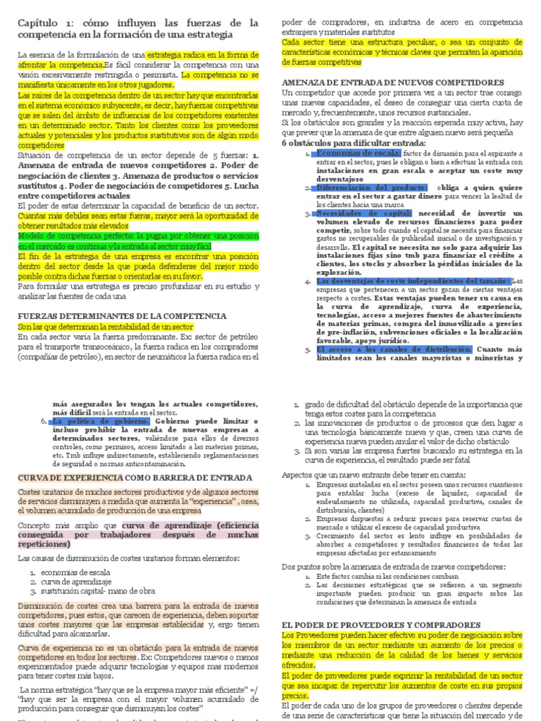 M.porter Ser Competitivo Cap 1 | PDF | Mercado (economía) | Business