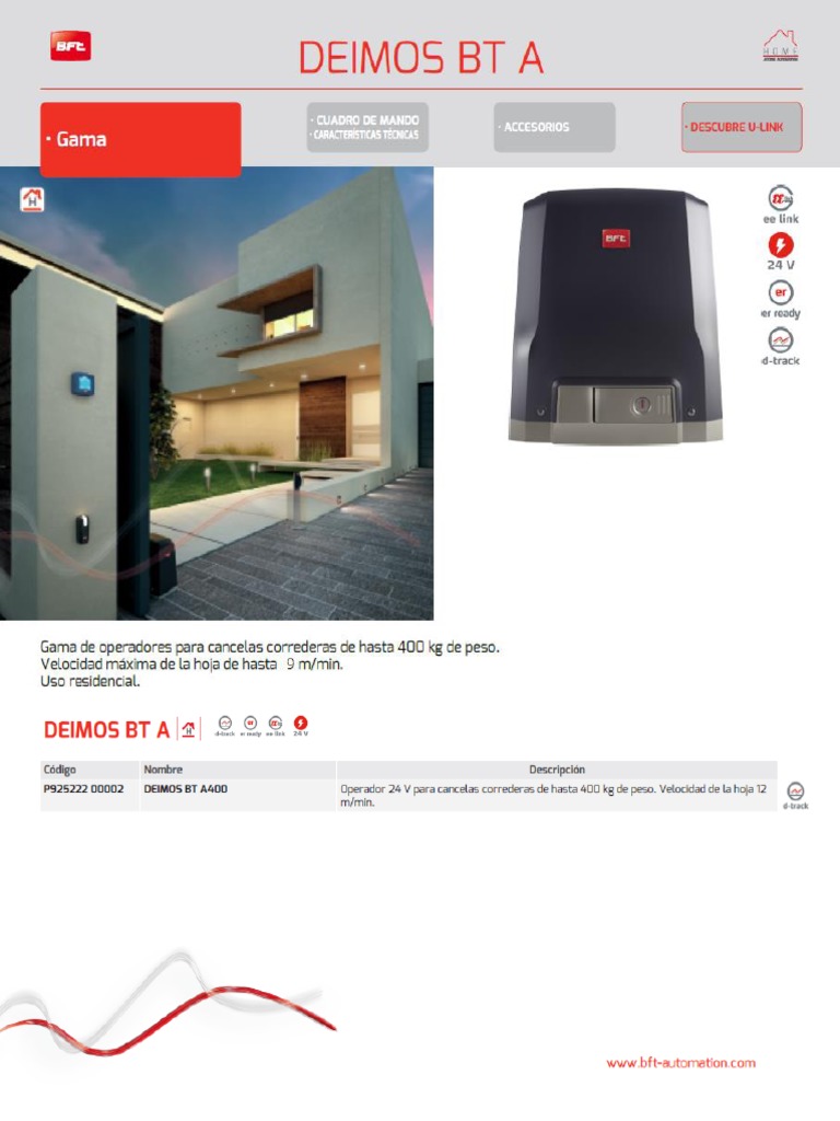 BFT Deimos BT A400 | PDF