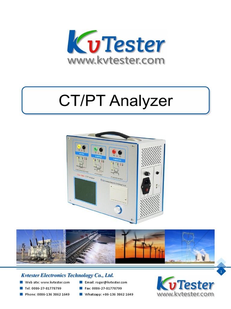 CTA-1000C CT PT Analyzer Introduction | PDF | Transformer | Electrical ...