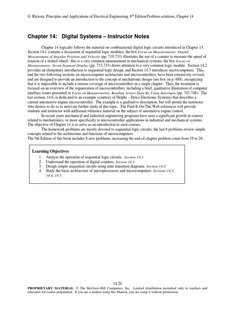 Rizzoni6e Ch14 | PDF