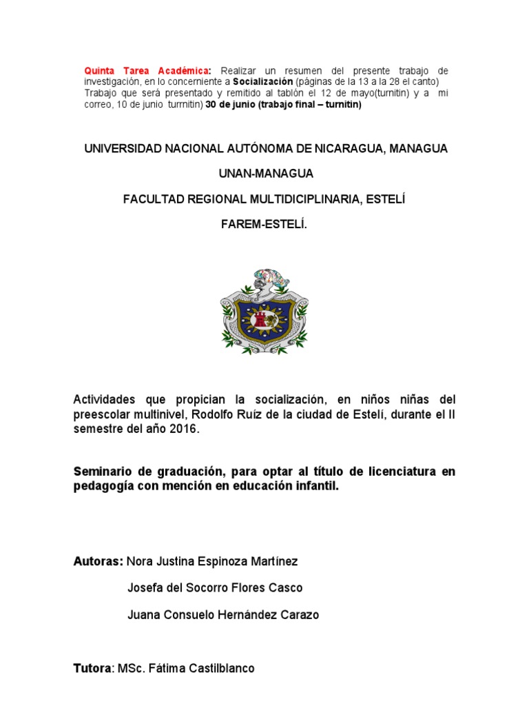 Universidad Nacional Autónoma de Nicaragua, Managua Unan-Managua ...