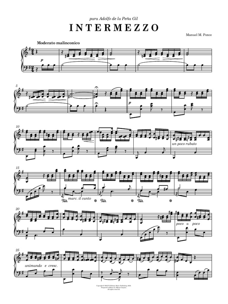 Intermezzo - Partitura Completa | PDF