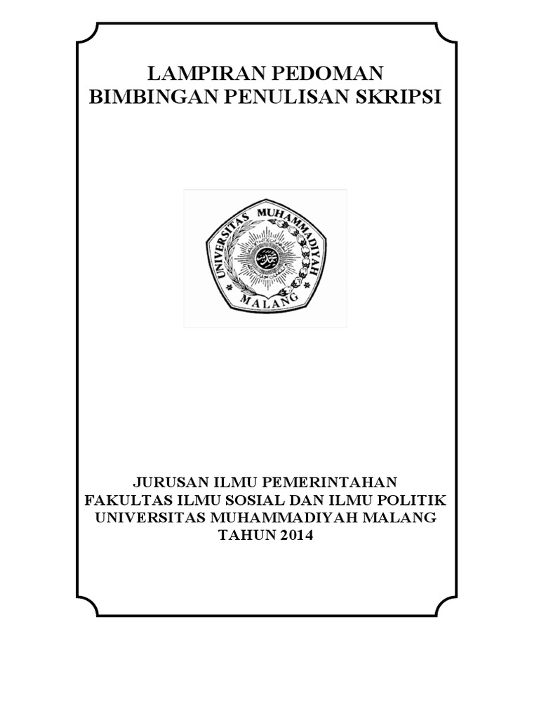 LAMPIRAN PEDOMAN PENULISAN SKRIPSI 2014 - Teknis | PDF