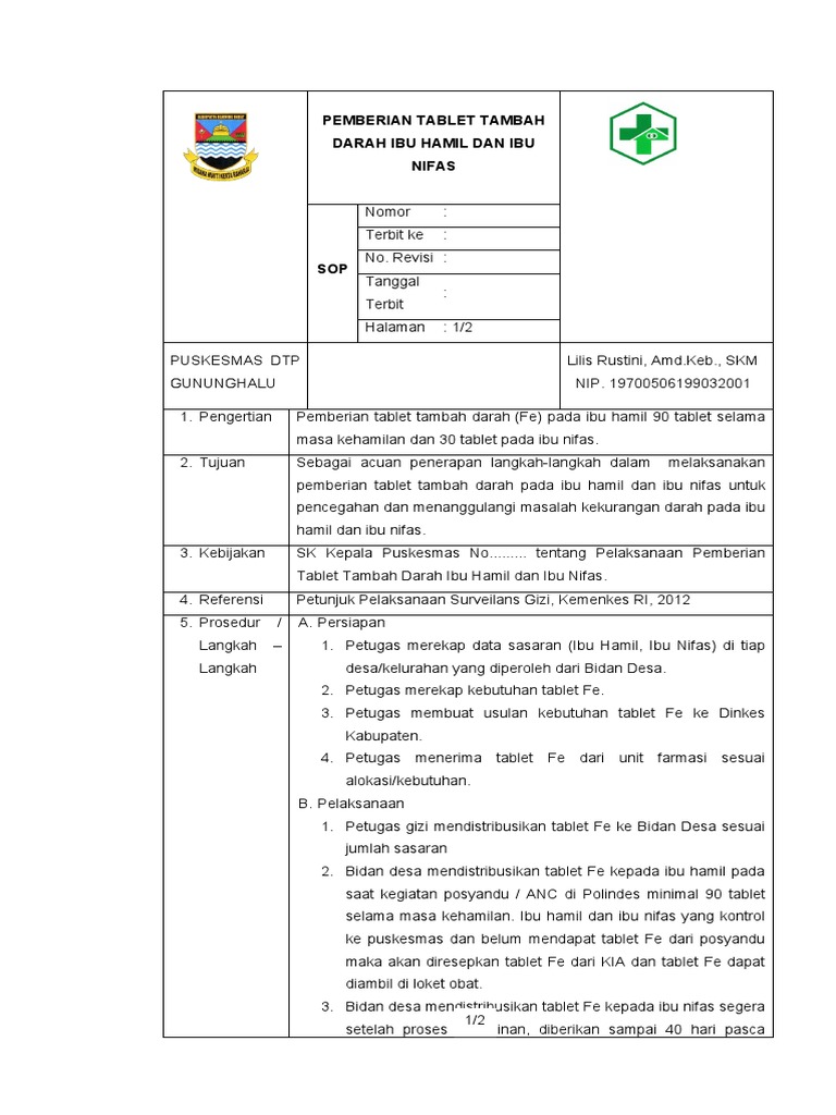 SOP Fe BUMIL BUFAS | PDF