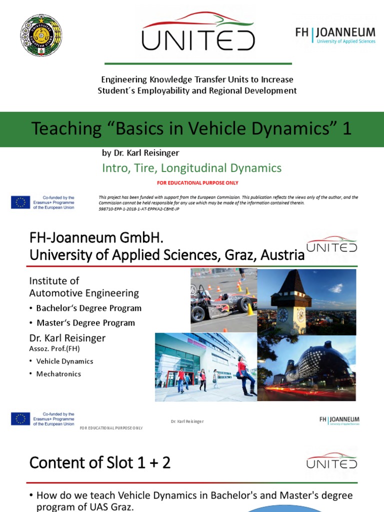 Module 3 Basics Vehicle Dynamics | PDF | Axle | Tire