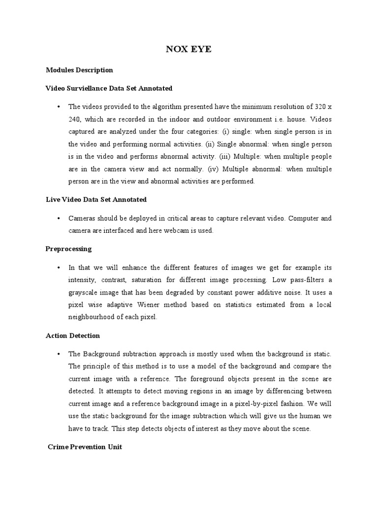 Nox Eye - Modules | PDF | Deep Learning | Computing