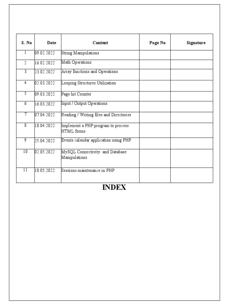 Php Proram Pdf Computer Program Programming 5670