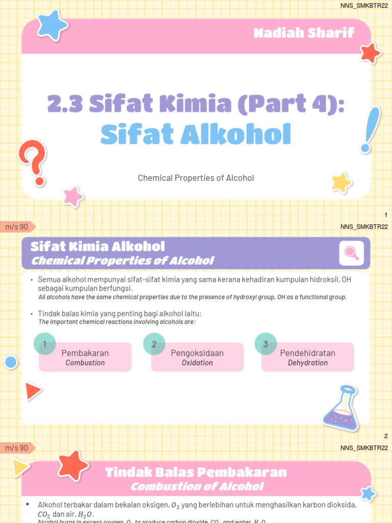 2.3 Sifat Kimia Part 4 (Sifat Alkohol) | PDF
