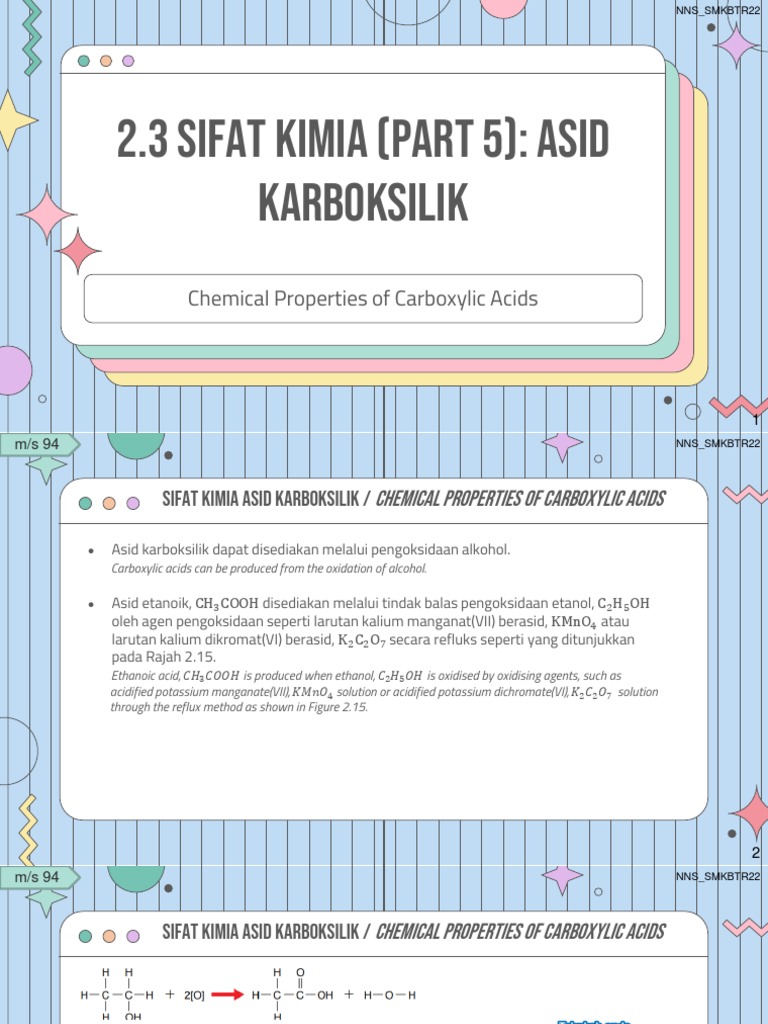 2.3 Sifat Kimia Part 5 (Asid Karboksilik) | PDF