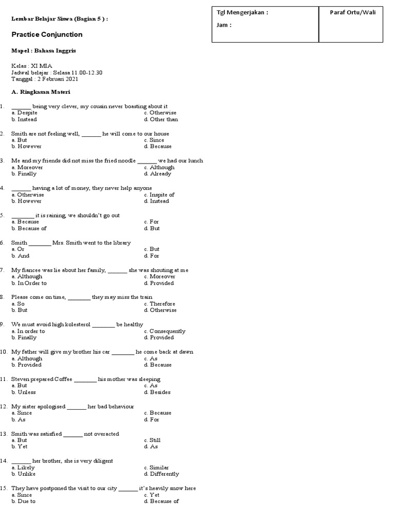 LBS - Bing - XI - (Bagian 5) Semester 2 | PDF