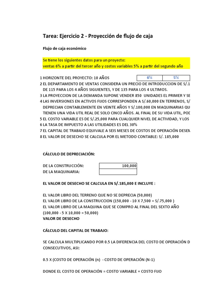 Semana 6 - Excel - Ejercicio 2 | PDF | Amortización (Negocio) | Depreciación