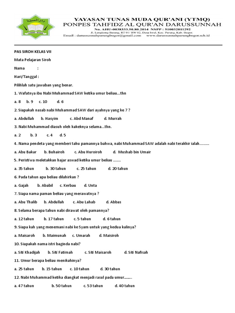 Riwayat Hidup Nabi Muhammad SAW | PDF