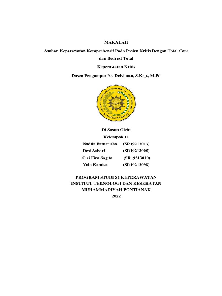 Kel 11 Makalah Kep Kritis | PDF | Sains & Matematika