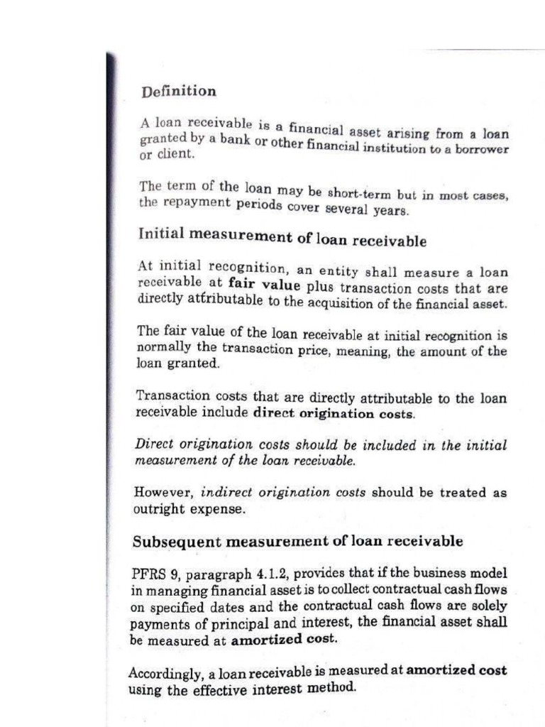 Loan Receivable | PDF