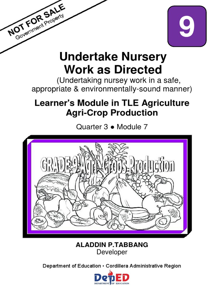 Tle9 - Afa - Agri - Crops-Q3 - Mod7 - 2.2.undertake Nursery Work in A Safe Approp - Envirnmntly ...