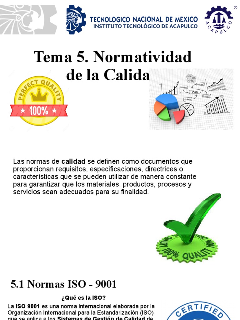 5.1 Normas de Calidad Iso 9001 | PDF | Calidad (comercial) | Sistema de manejo de calidad