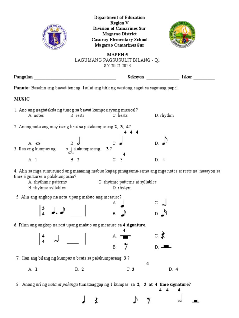 TQ - Mapeh 5 - Edited | PDF