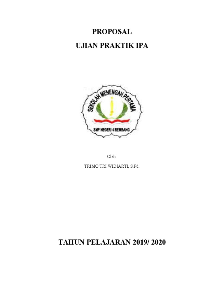 Proposal Ujian Praktek Ipa | PDF
