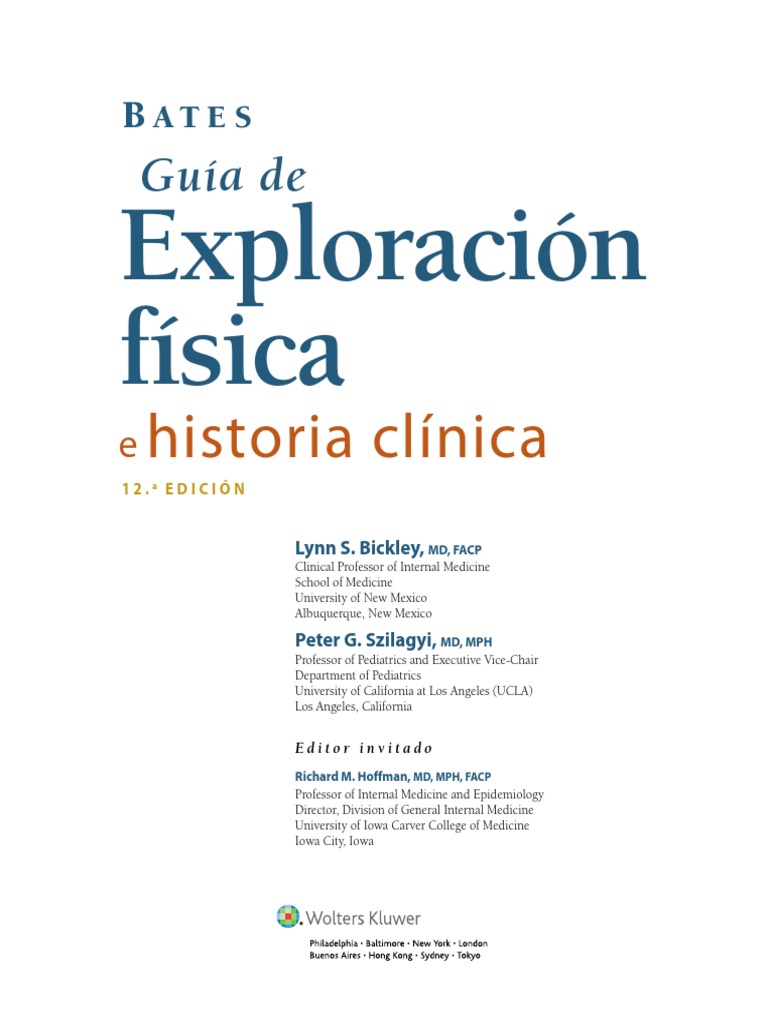 Bates Guia de Exploracion Fisica e Historia Clinica 12a Edicion | PDF ... Bates Guia de Exploracion Fisica e Historia Clinica 12a Edicion | PDF ...