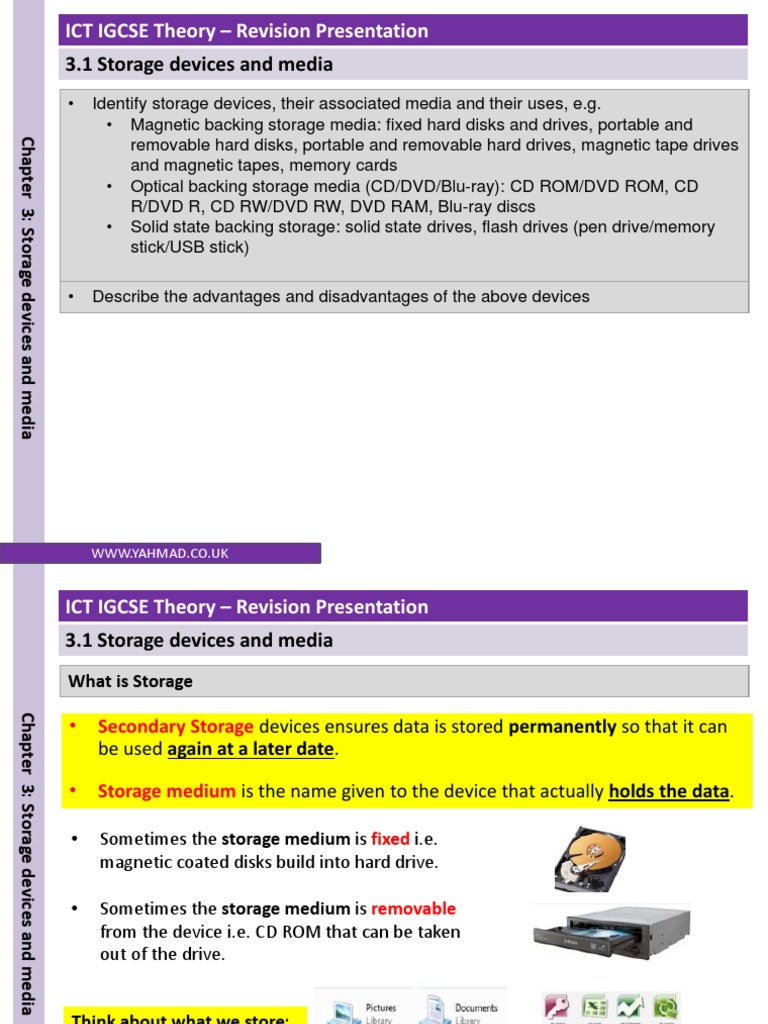 3.1 Storage Devices and Media | PDF | Computer Data Storage | Usb Flash Drive