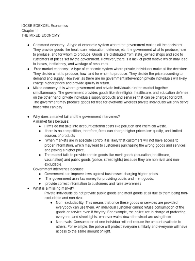 Understanding Mixed Economies in Economics | PDF | Goods | Profit ...