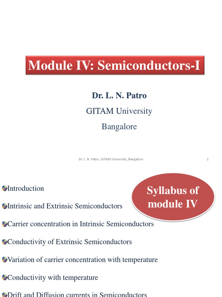 Semiconductors Module IV | PDF | Semiconductors | Doping (Semiconductor)
