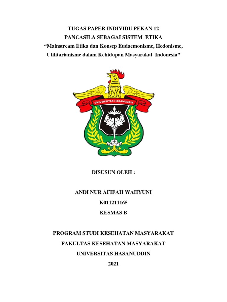 Pancasila Sebagai Sistem Etika (Konsep Eudaemonisme, Hedonisme ...