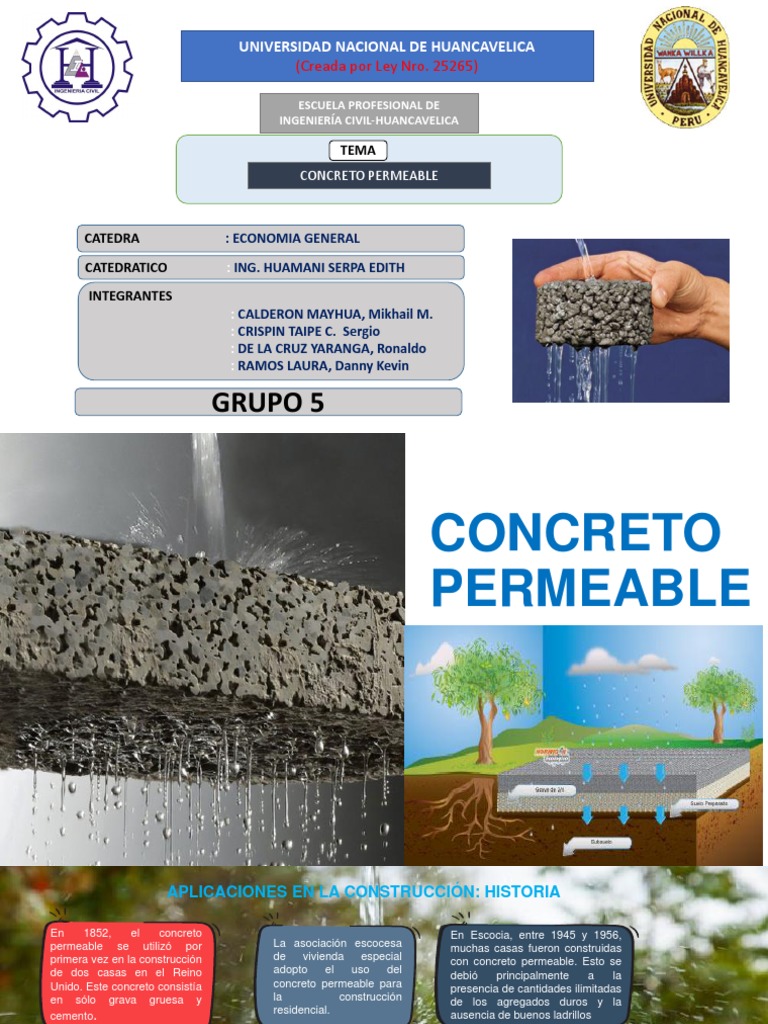 Concreto Permeable: Ventajas y Usos | PDF | Hormigón | Agua
