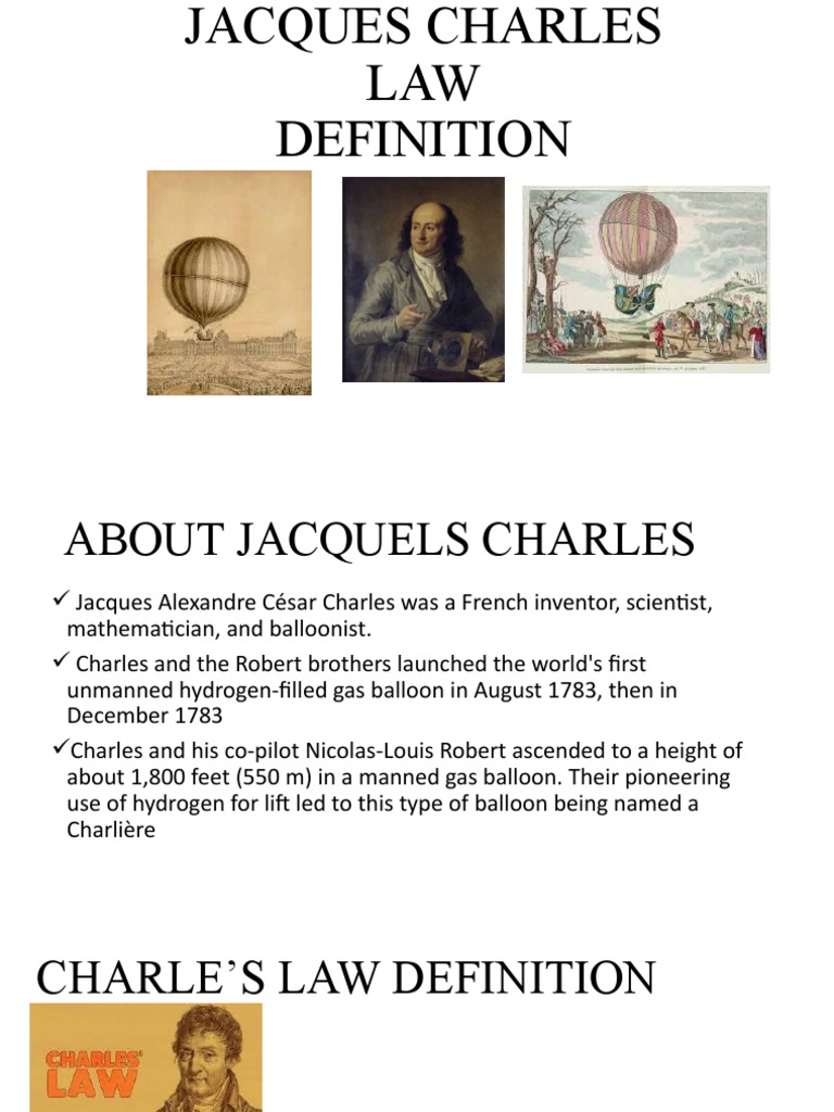 Jacques Charles Law | PDF