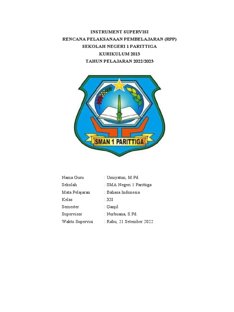 Instrumen Supervisi RPP Revisi - WWW - Kherysuryawan.id | PDF
