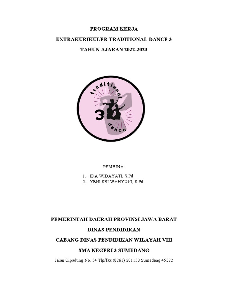 Program Kerja Eskul Traditional Dance 2022 2023 | PDF