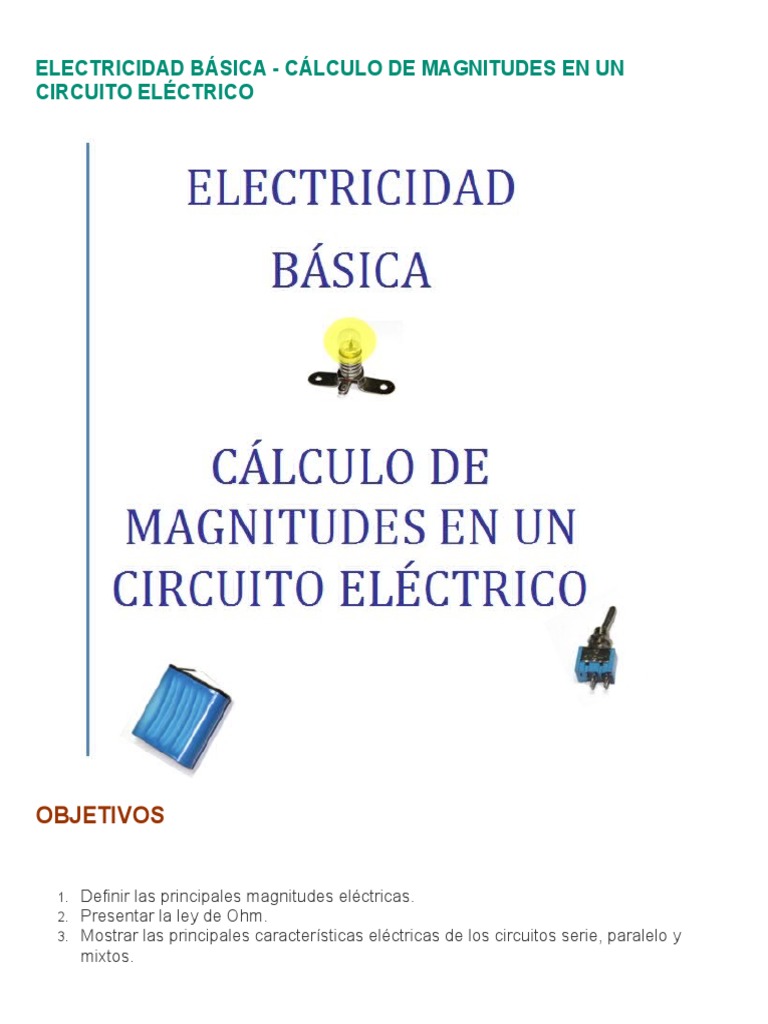 Electricidad Básica | PDF | Resistencia Eléctrica y Conductancia | Energia electrica