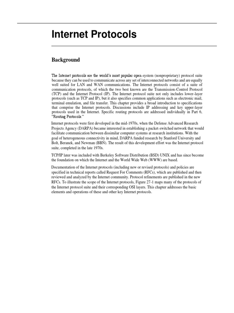 Internet Protocols Seminar Report | PDF | Internet Protocol Suite | Transmission Control Protocol