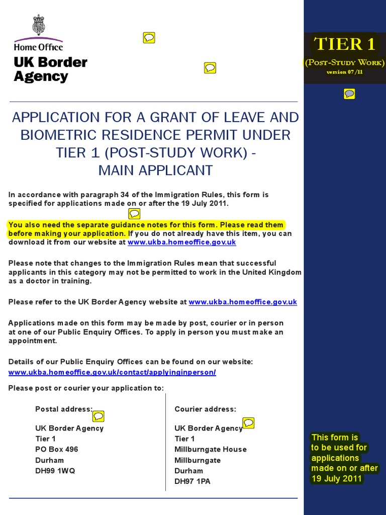 PSW Application Form Guidance | PDF | Finance & Money Management