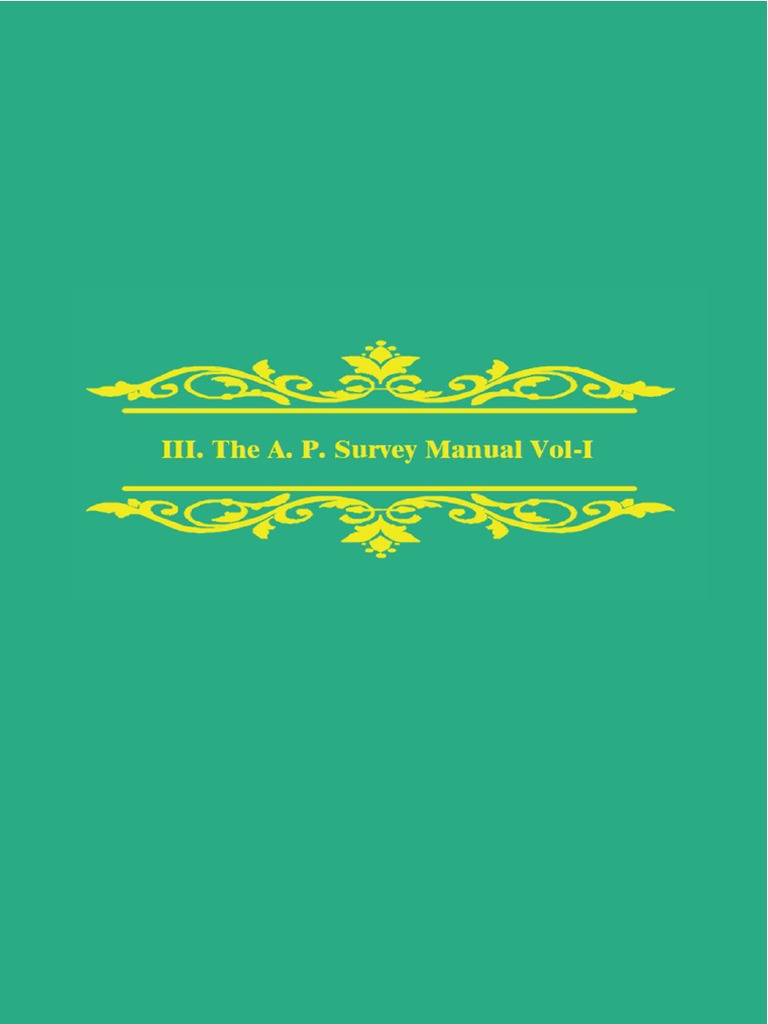 3 - The AP Survey Manual - Version III | PDF | Surveying | Topography