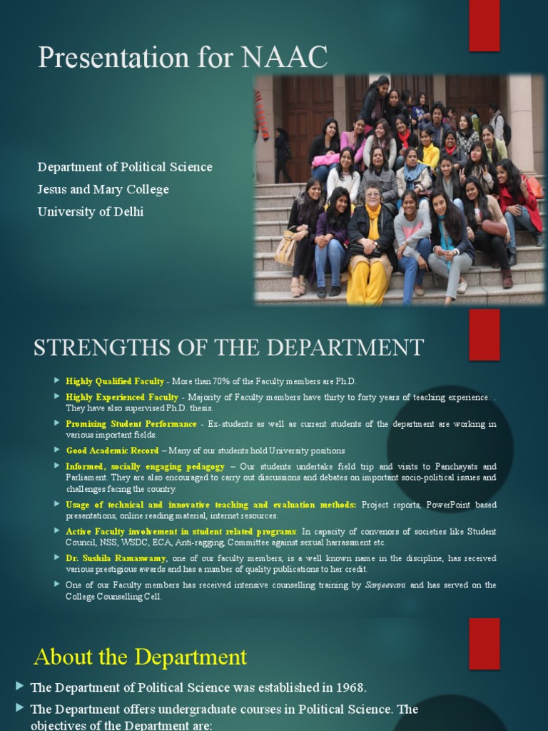 Pol SC PPT For Naac 2015-16 | PDF