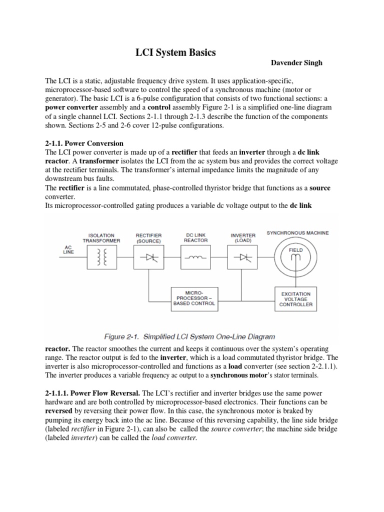 LCI System Basics | PDF | Power Inverter | Electric Motor