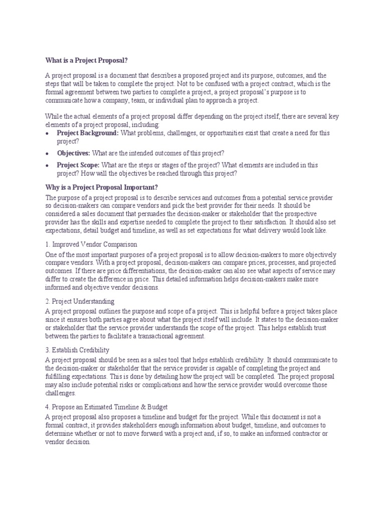 What Is A Project Proposal | PDF