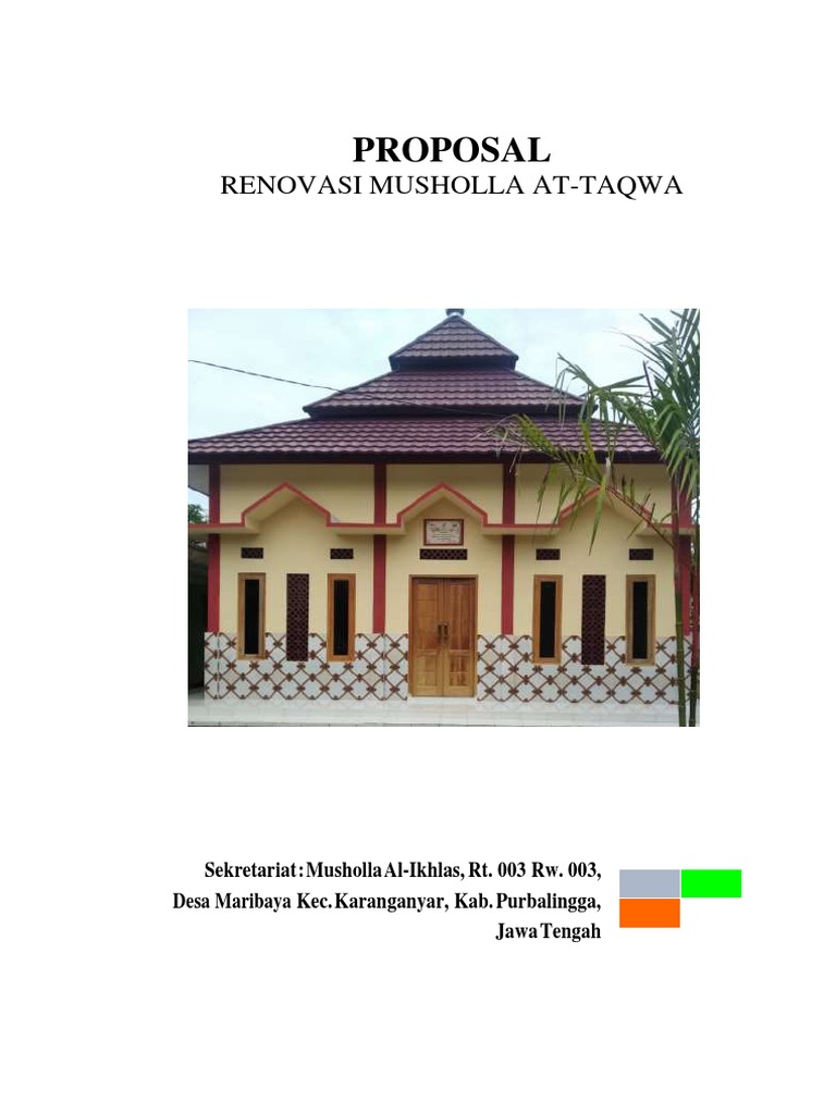 Proposal Renovasi Musholla at Taqwa | PDF