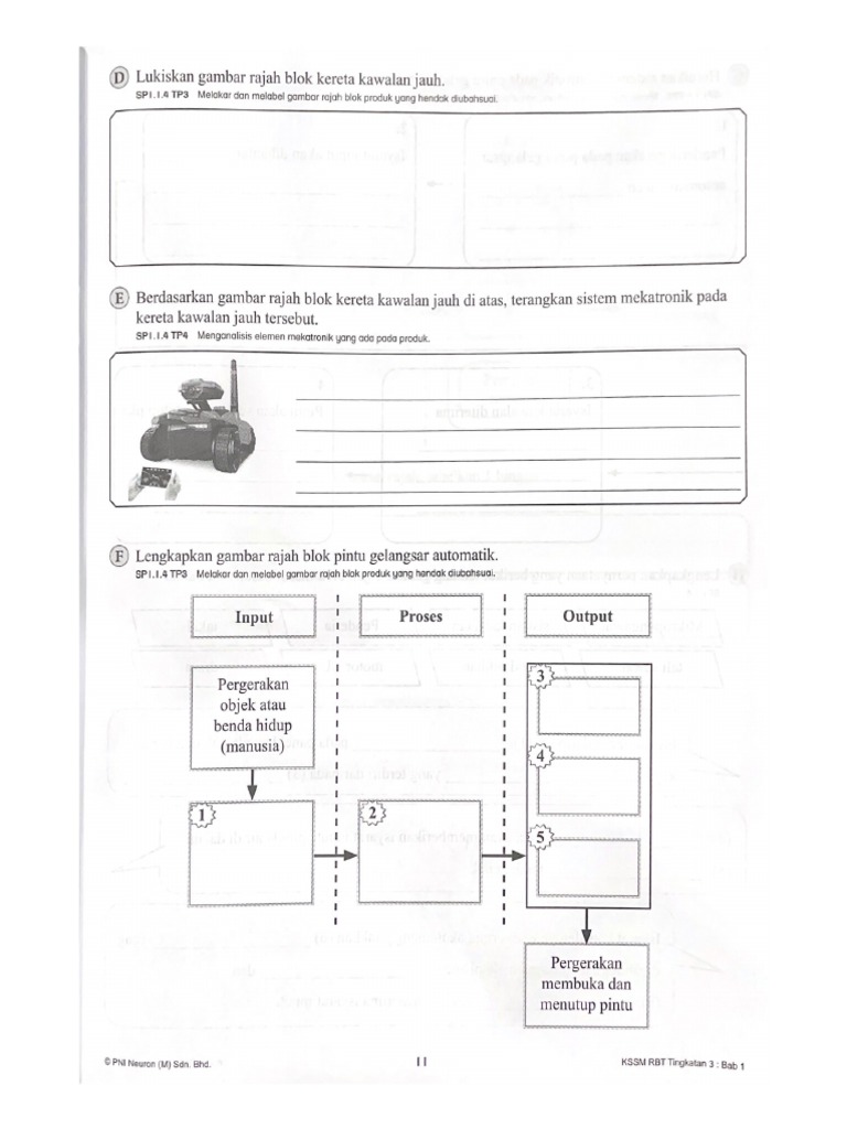 Lukiskan Gambar Rajah Blok Kereta Kawalan Jauh. | PDF