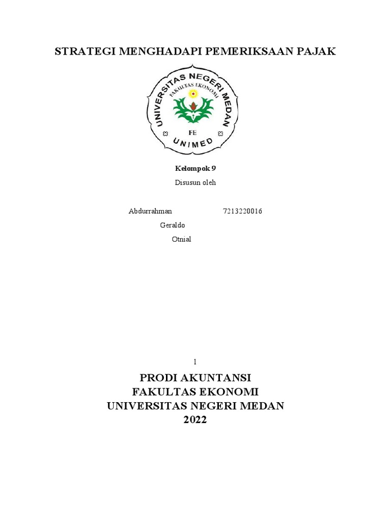 Strategi Menghadapi Pemeriksaan Pajak | PDF Strategi Menghadapi Pemeriksaan Pajak | PDF