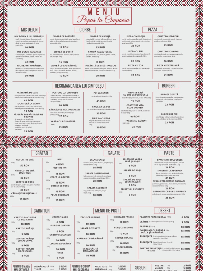 Meniu Restaurant | PDF