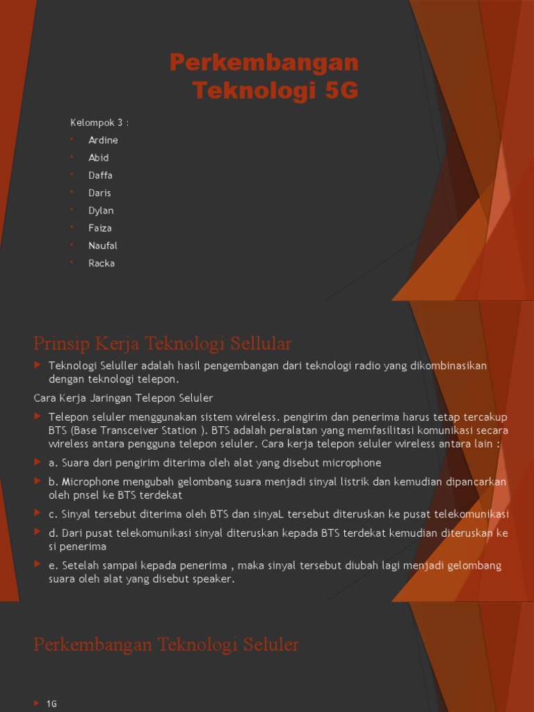 Perkembangan Teknologi 5G Kel.3 X TJKT 3 | PDF