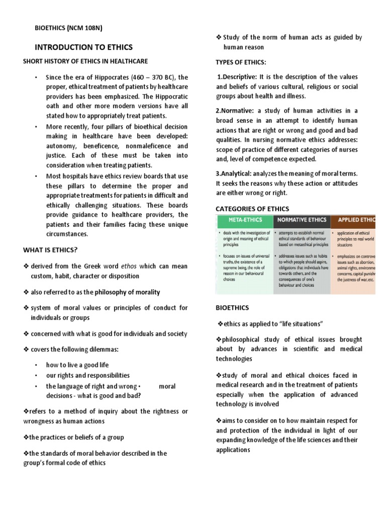 (Bioethics) Prelim | PDF | Informed Consent | Justice