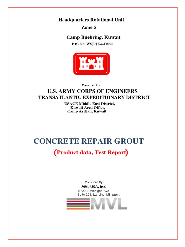 03 45 00-1 Concrete Repair Grout (F0177) EDIT NEW 2 | PDF | Concrete ...