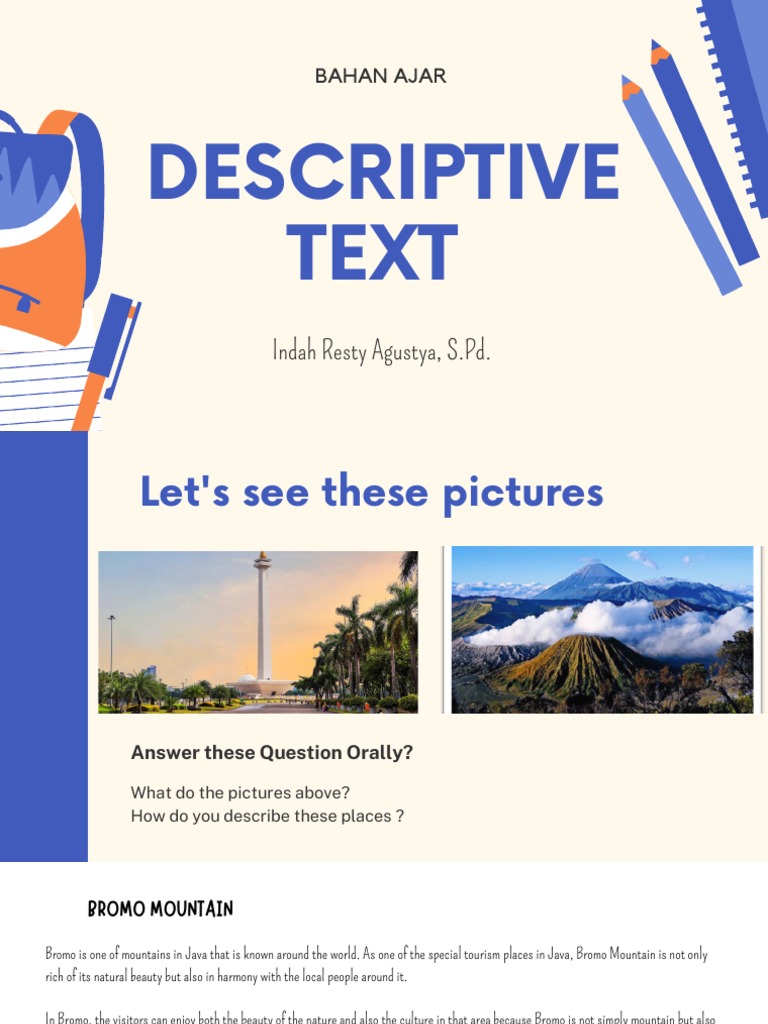 Bahan Ajar PPL Descriptive Text | PDF