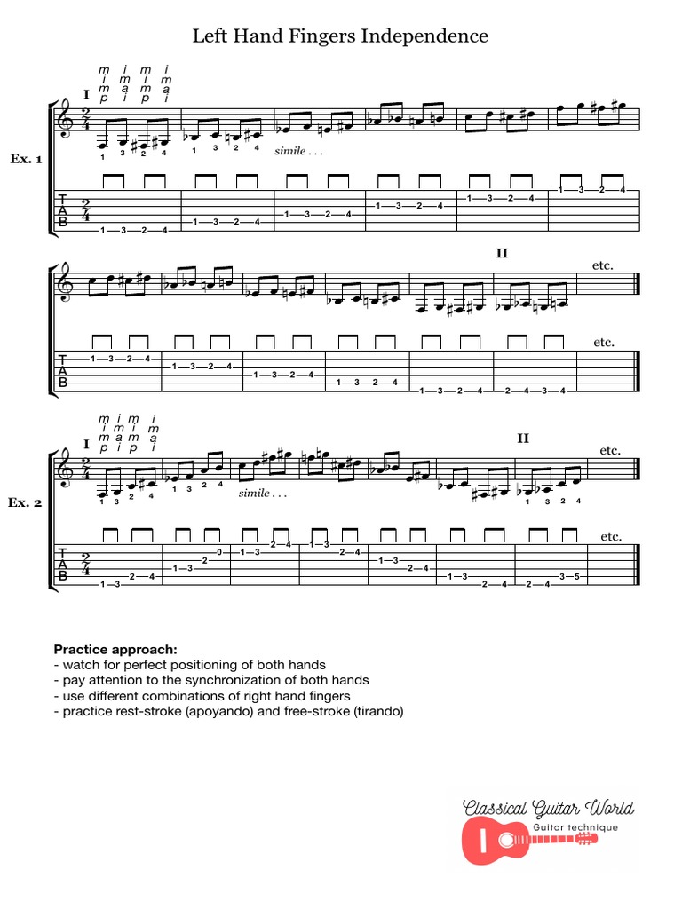 Left Hand Fingers Independence Pdf