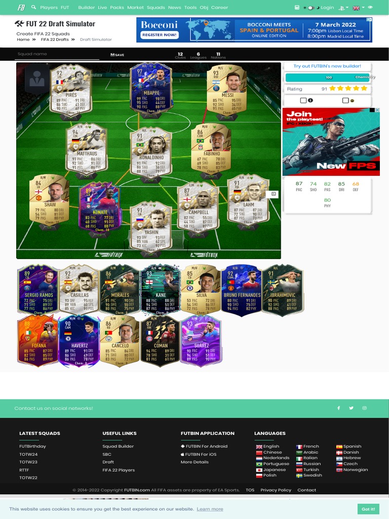 FIFA 22 Draft Simulator FUTBIN 7 | PDF | Linguistics | Human Communication